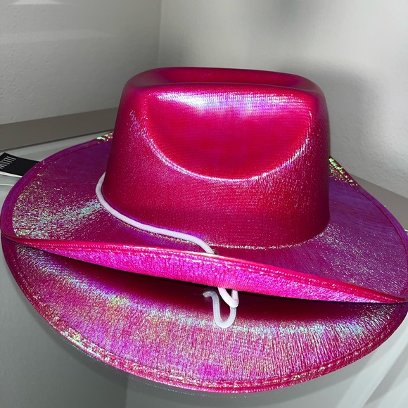illuma | Accessories | Dark Pink Holographic Cowgirl Hat | Poshmark